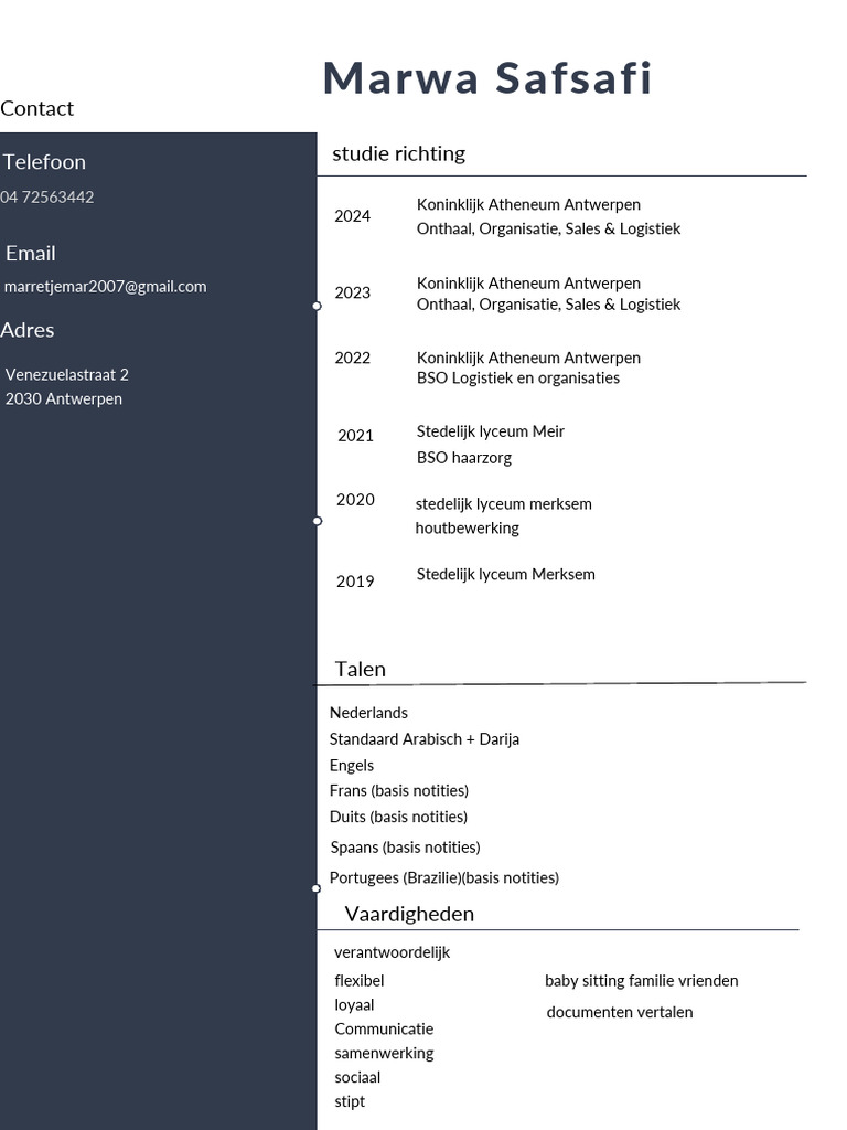 White Simple Student CV Resume | PDF