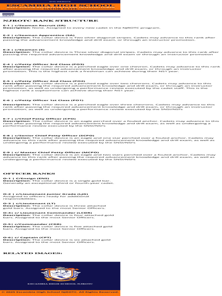 NJROTC Rank Structure | PDF | Lieutenant | Commander