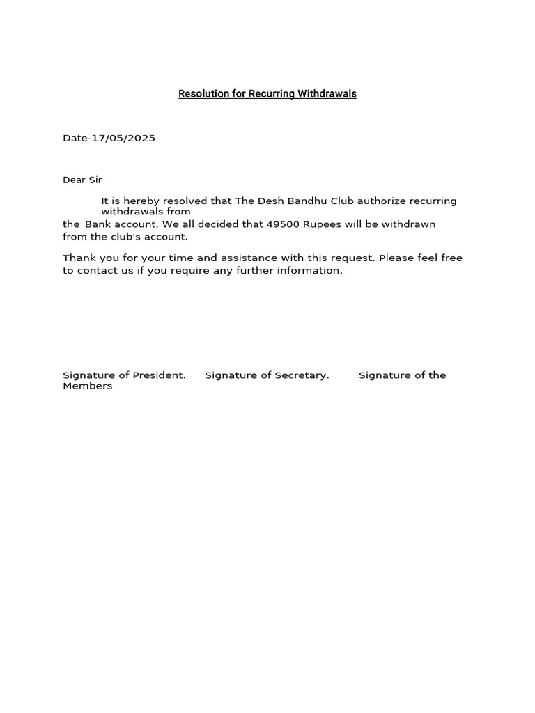 Resolution Club | PDF