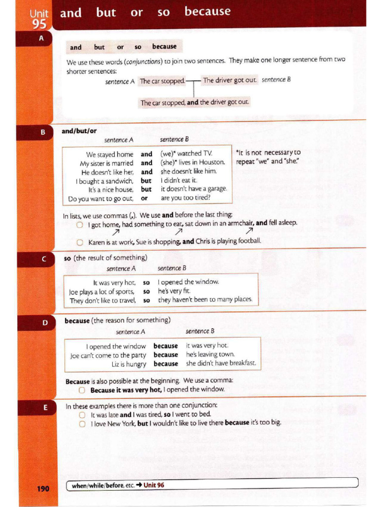 And But or So Because | PDF