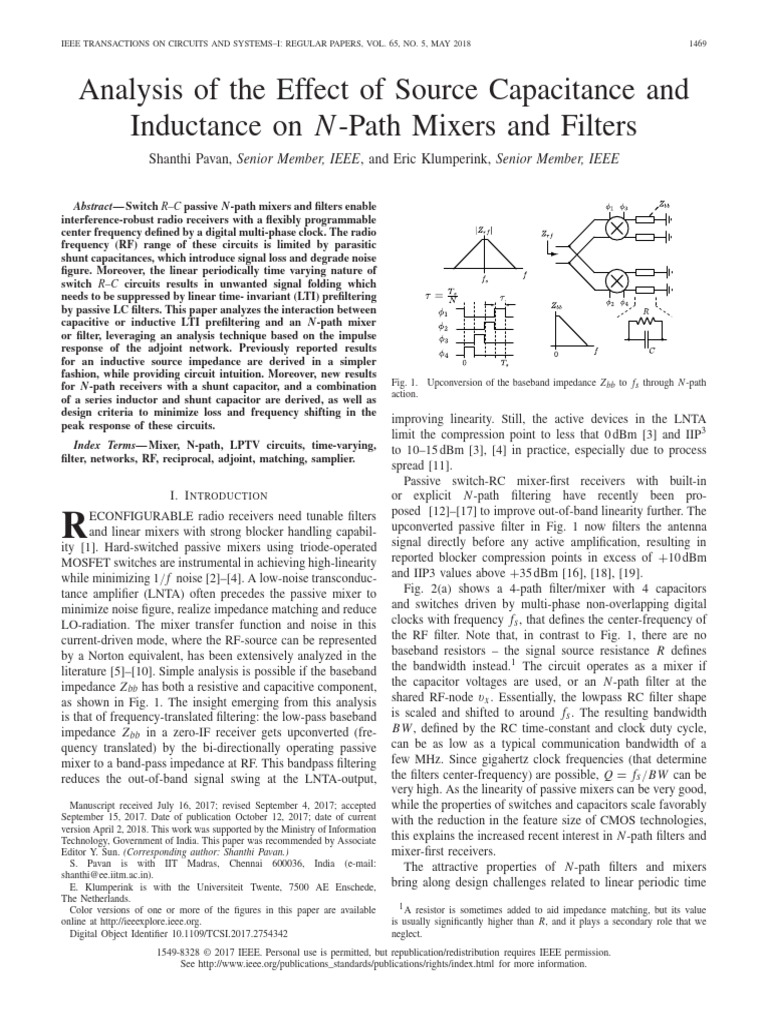 Analysis of The Effect of Source Capacitance and Inductance On N - Path Mixers and Filters | PDF ...