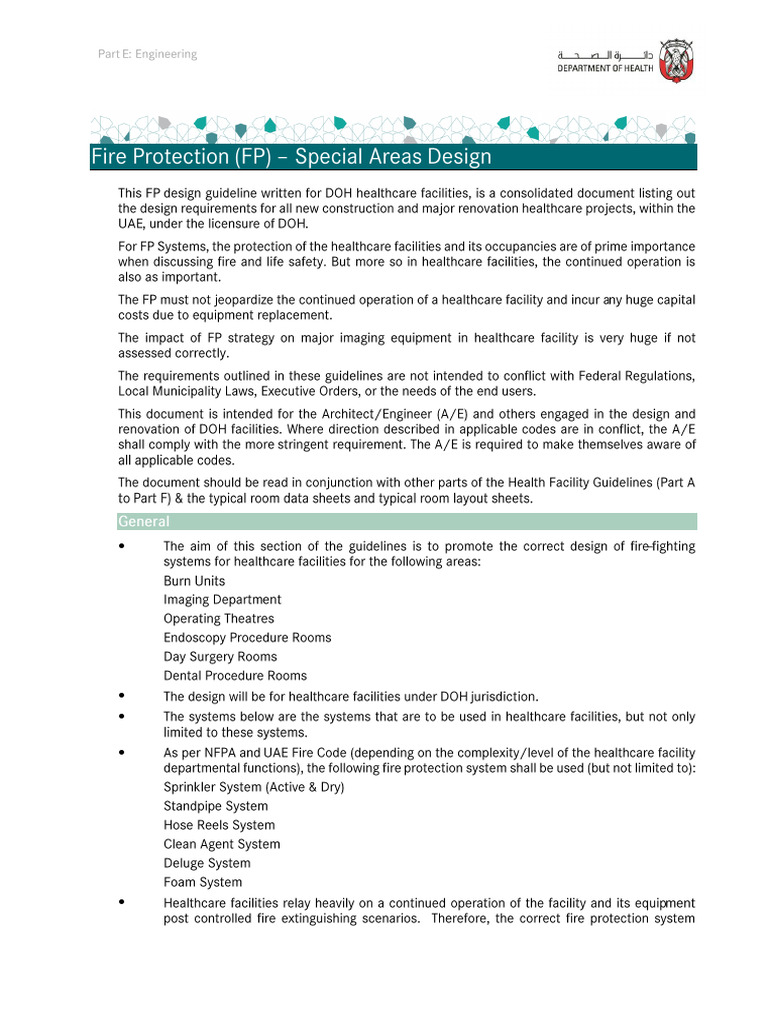 Fire Protection (FP) - Special Areas Design | PDF