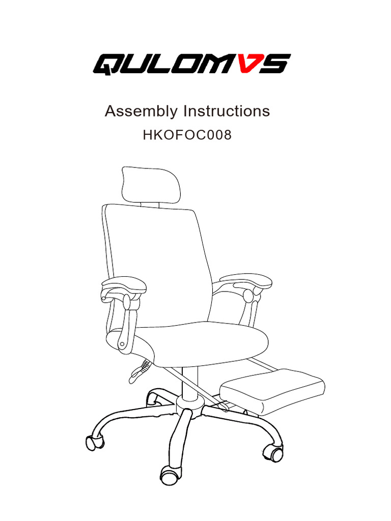 Office Chair Assembly Guide | PDF | Chair | Manufactured Goods