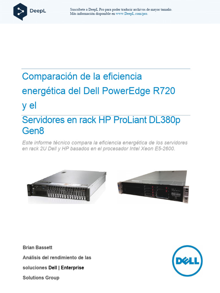Comparing-Dell-R720-and-HP-Proliant-DL380p-Gen8-Servers es-ES | PDF ...
