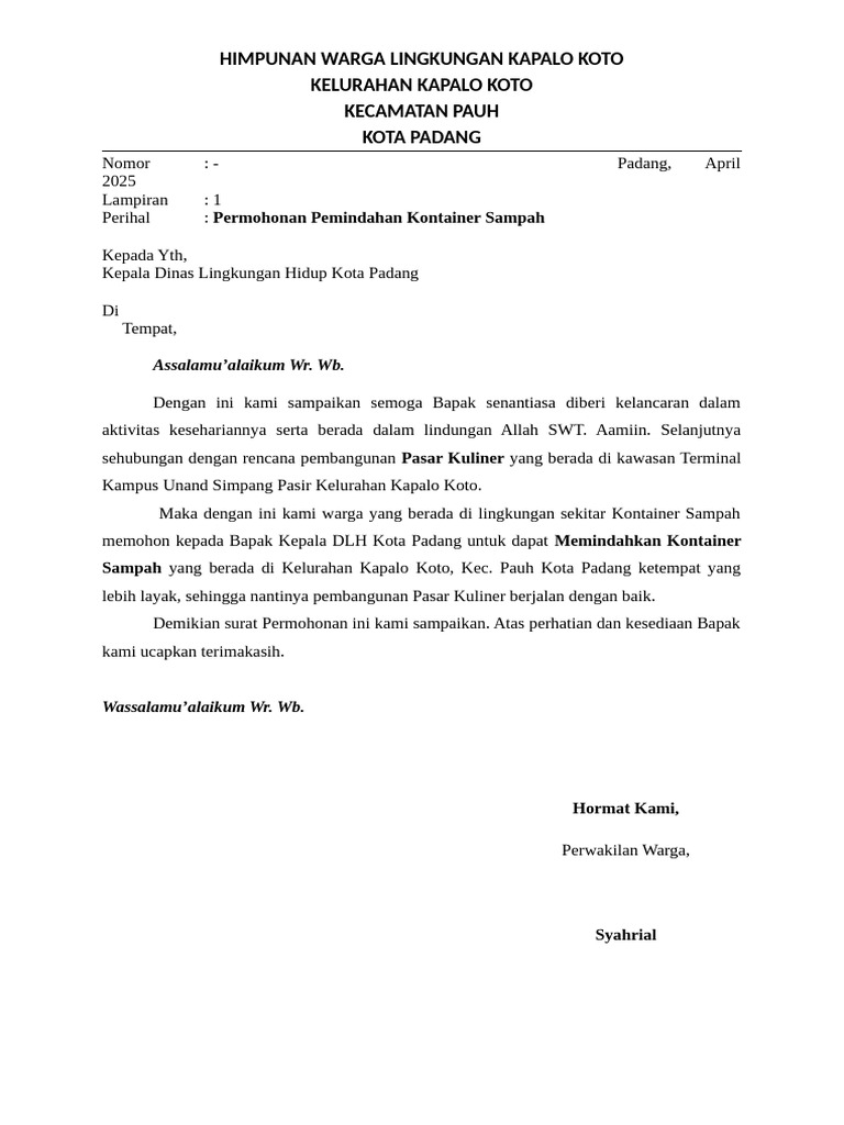 Surat Permohonan Audiensi | PDF