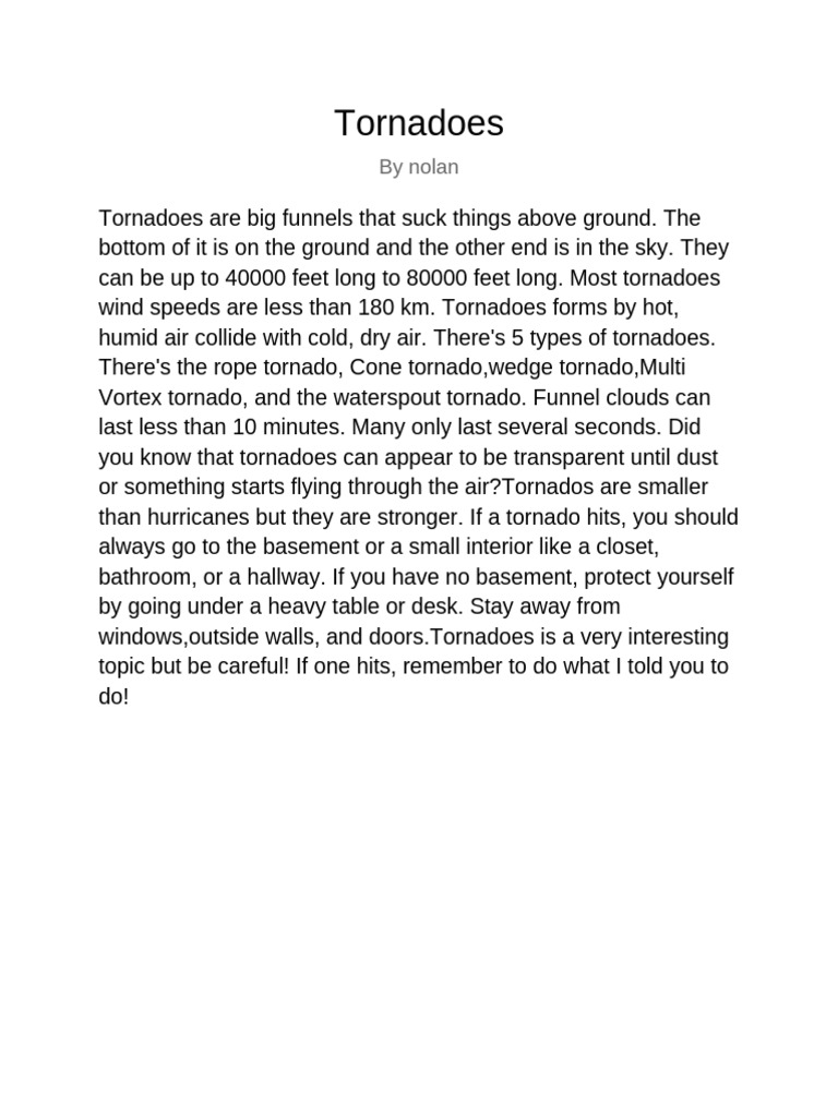 Tornadoes | PDF