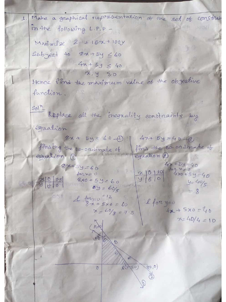 Graphical Method_lpp and Assignment Problem | PDF