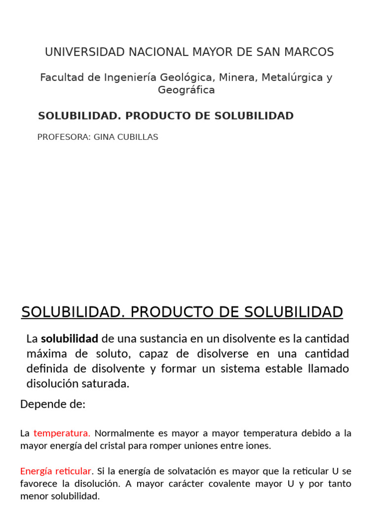 Solubilidad | PDF | Solubilidad | Química