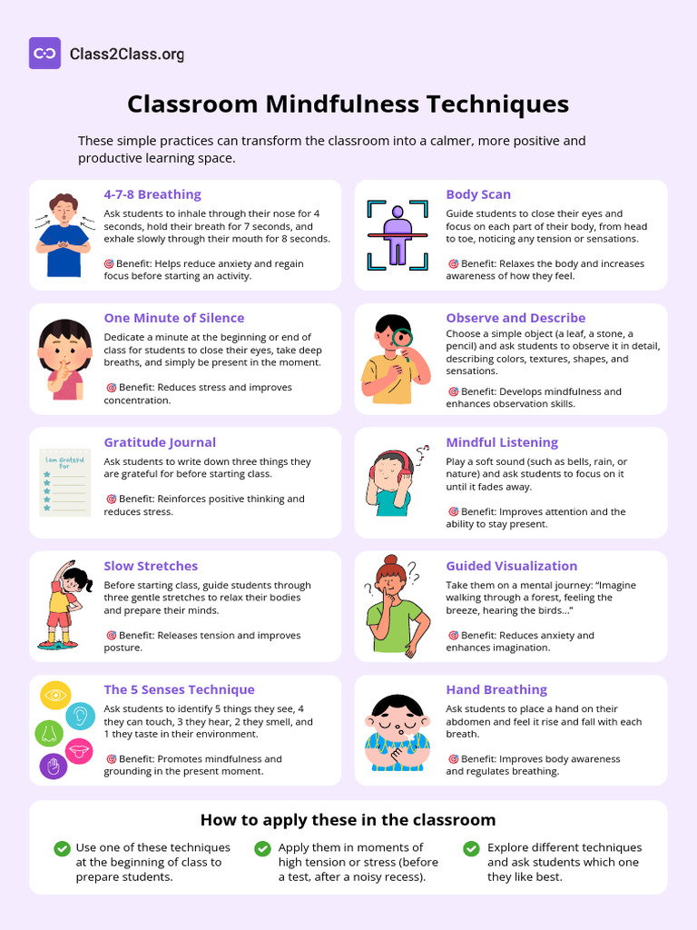 Classroom Mindfulness Techniques | PDF | Mindfulness | Emotions