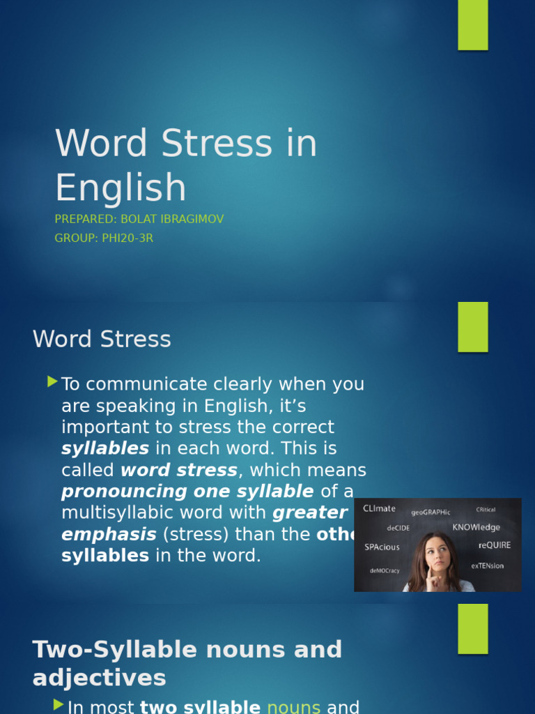 Understanding English Word Stress | PDF | Word | Stress (Linguistics)