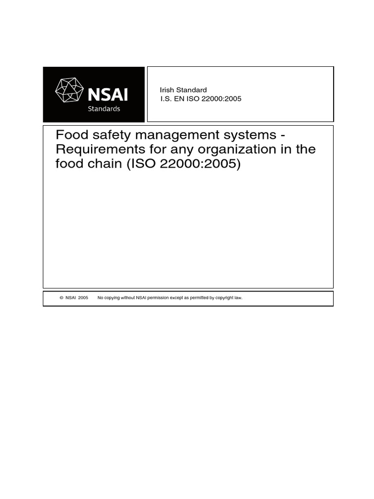 Food Safety Management Systems Requirements For Any Organization in The ...