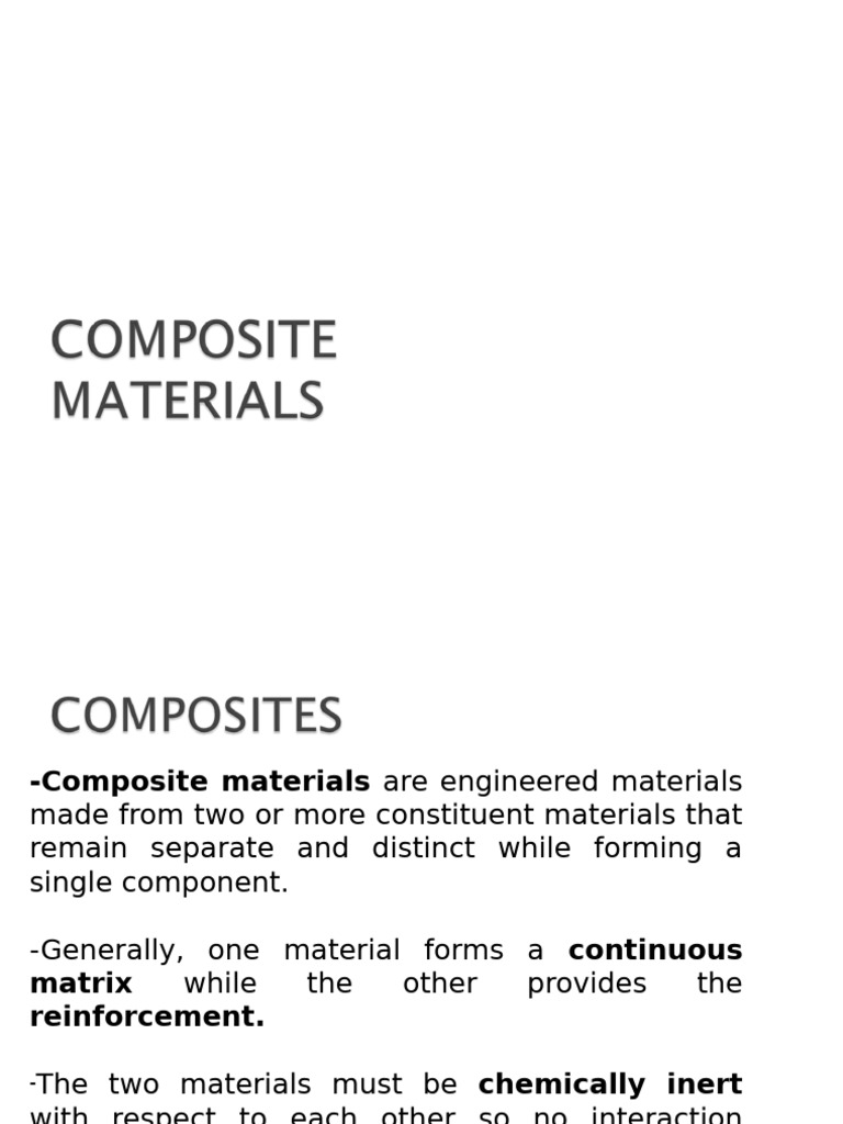Composite Lecture - Used by Casey-1 | PDF | Composite Material | Fibre ...