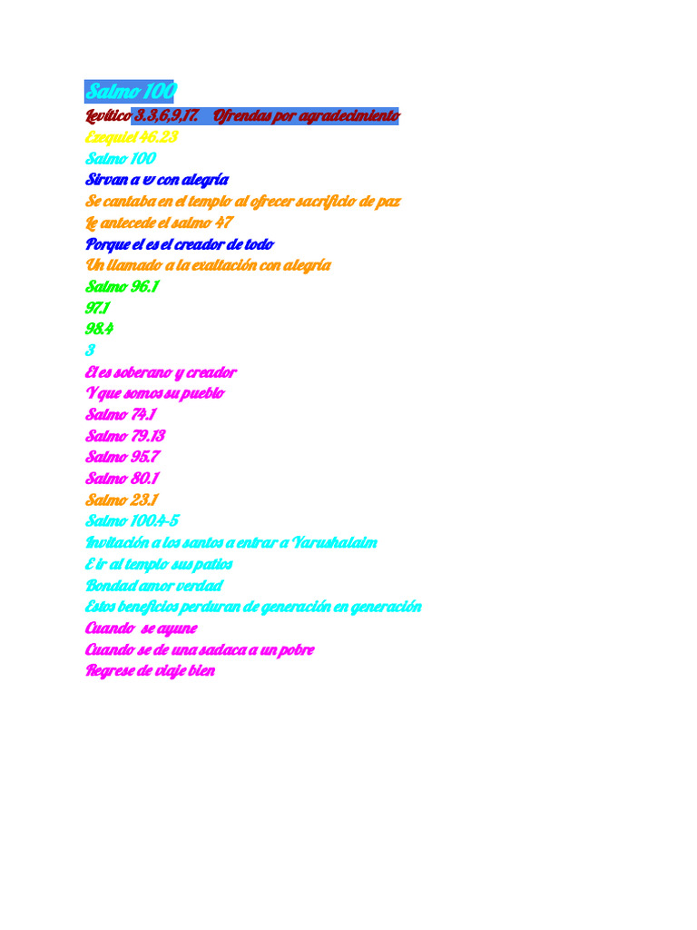 Salmo 100 | PDF