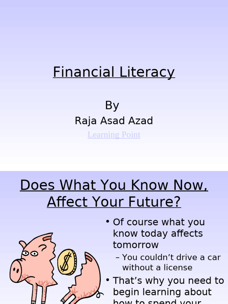 Entrepreneurship Financial Literacy | PDF | Entrepreneurship ...