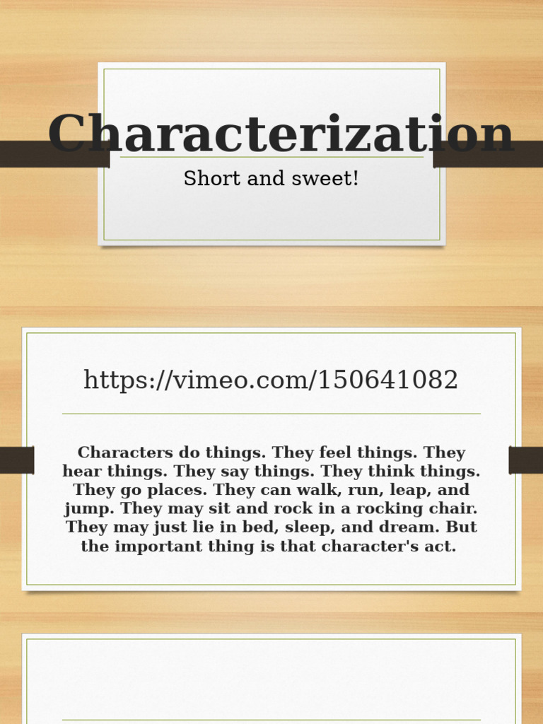 Characterization | PDF
