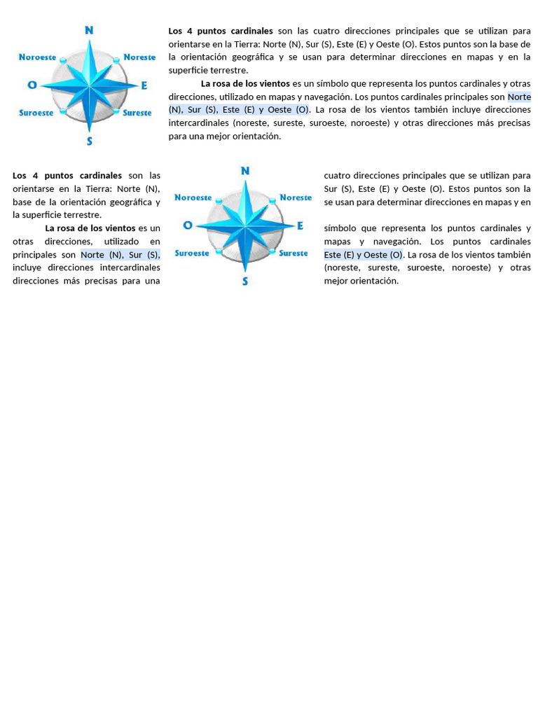 Puntos Cardinales | PDF