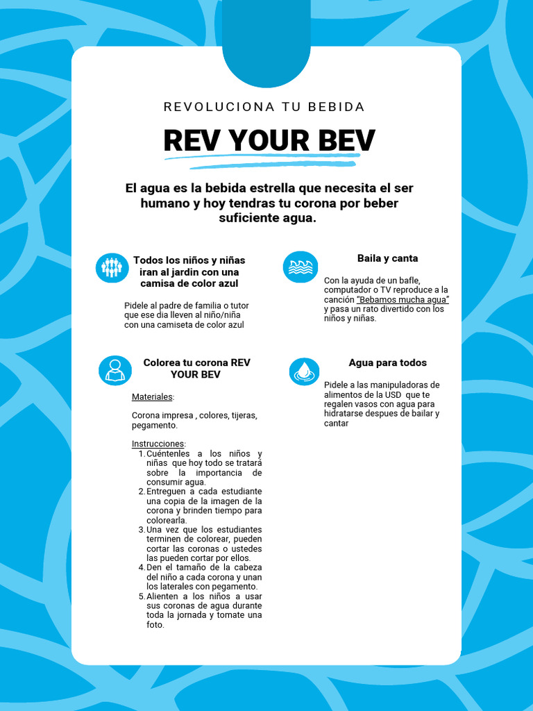 Flyer Decálogo para El Día Mundial Del Agua y Cuidado Del Agua Medio ...