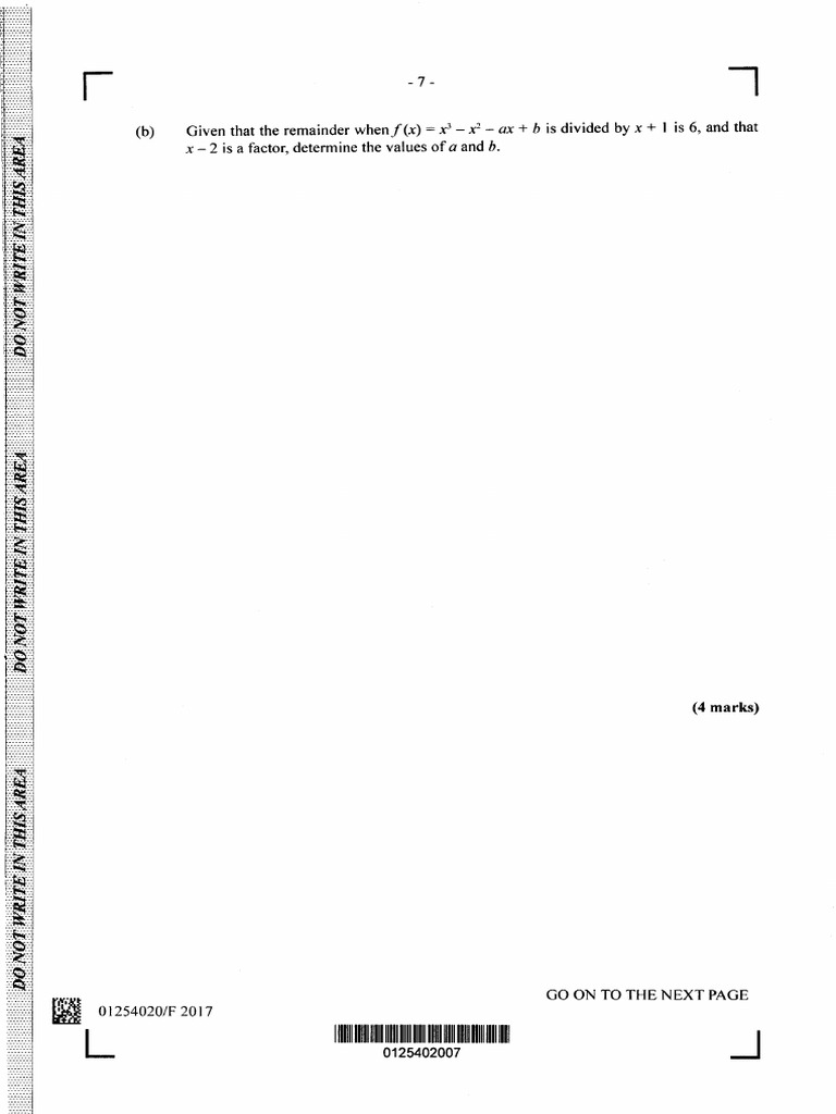 Factor and Remainder Theorem Worksheet | PDF | Mathematical Objects ...