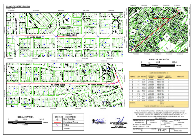 Pp-01 Plano Periemtrico | PDF | Geofísica | Geodesia