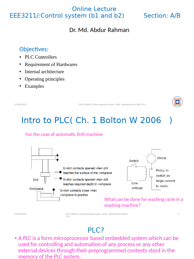 Abr Lecxture Intro PLC | PDF | Programmable Logic Controller | Microcontroller