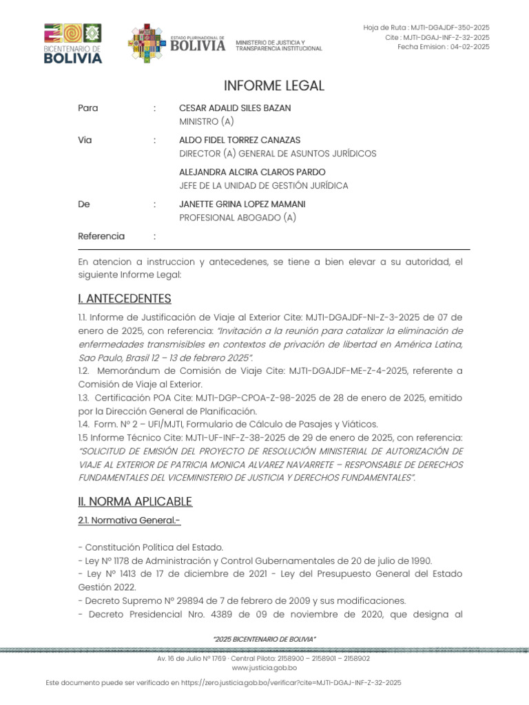 Informe Legal MJTI-DGAJ-INF-Z-32-2025 | PDF | Regulación | Estado ...