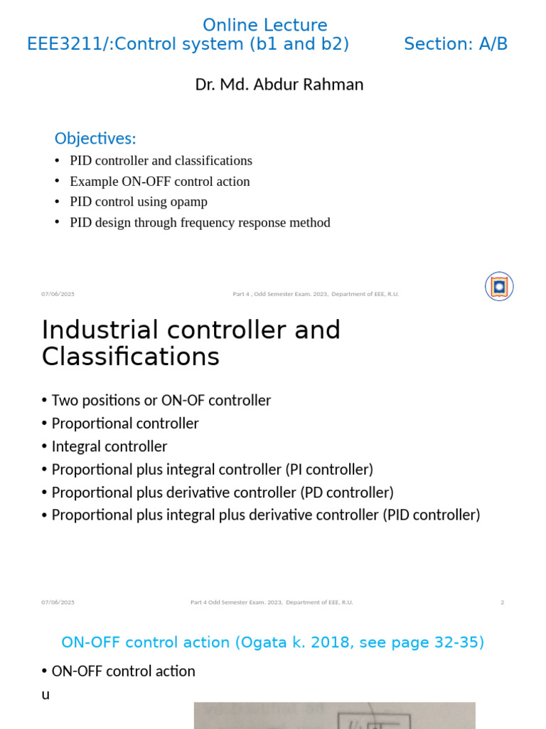 Abr Online Lecture-PID Controller | PDF