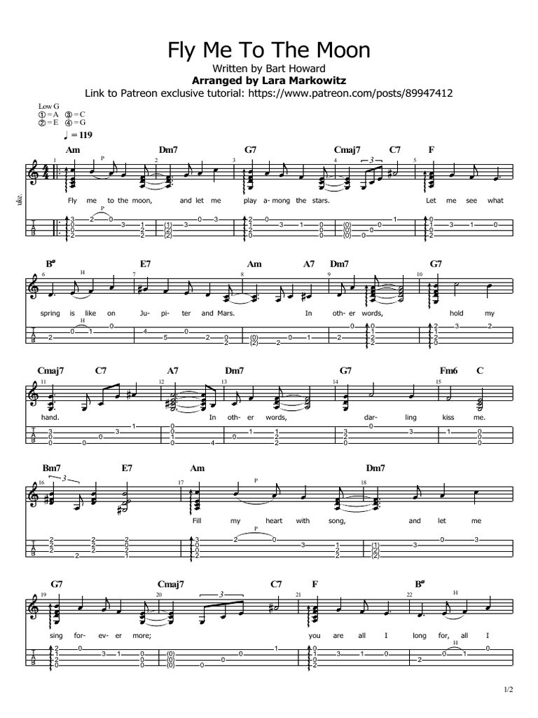 Fly Me To The Moon - With Lyrics | PDF
