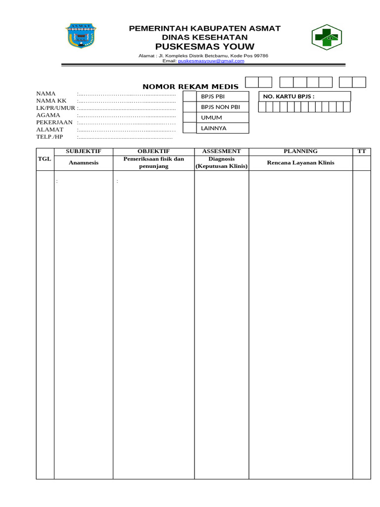 3213 Form Rekam Medis Soap-1 | PDF