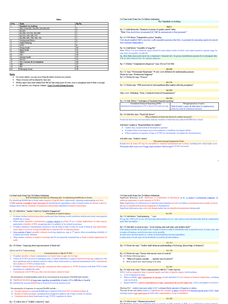 Amendment Dec24 Editionnnnn | PDF | Audit | Internal Control