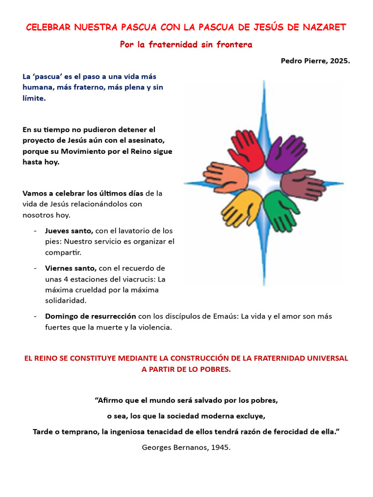 1 Celebración de la Pascua PR 2025 | PDF | Pascua de Resurrección | Jesús
