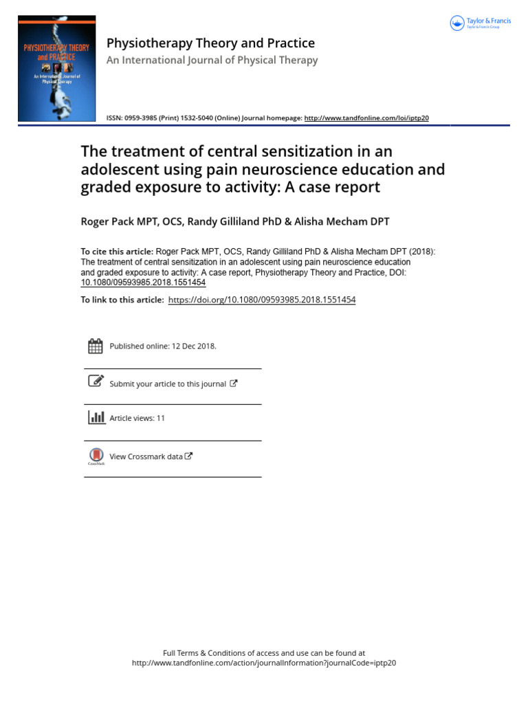 2018 - Pack - The Treatment of Central Sensitization in Aa Adolescent ...