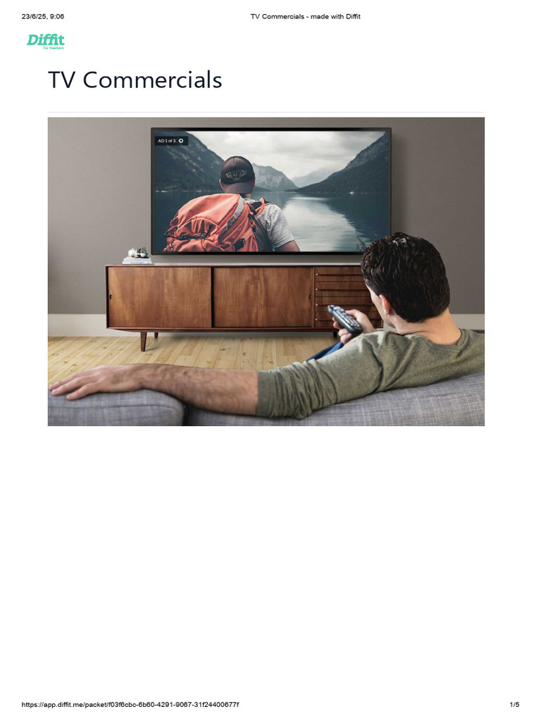 TV Commercials - Made With Diffit | PDF | Television Advertisement ...
