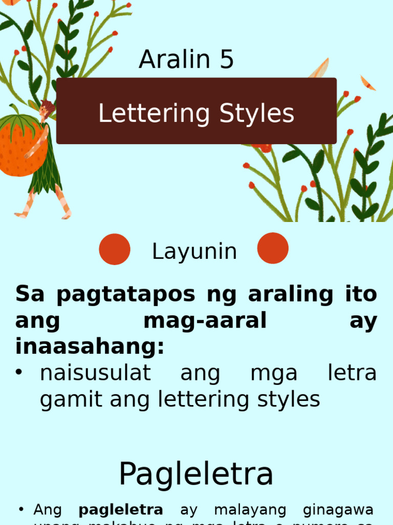 EPP 4 Q4 Aralin 5 Lettering Styles | PDF