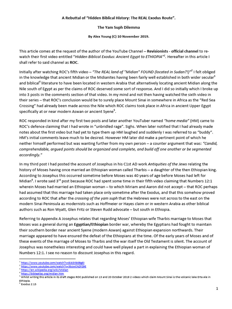 The Yam Suph Dilemma | PDF | Miriam | Moses