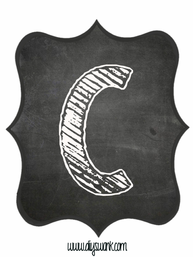 Printable Chalkboard Letter C | PDF