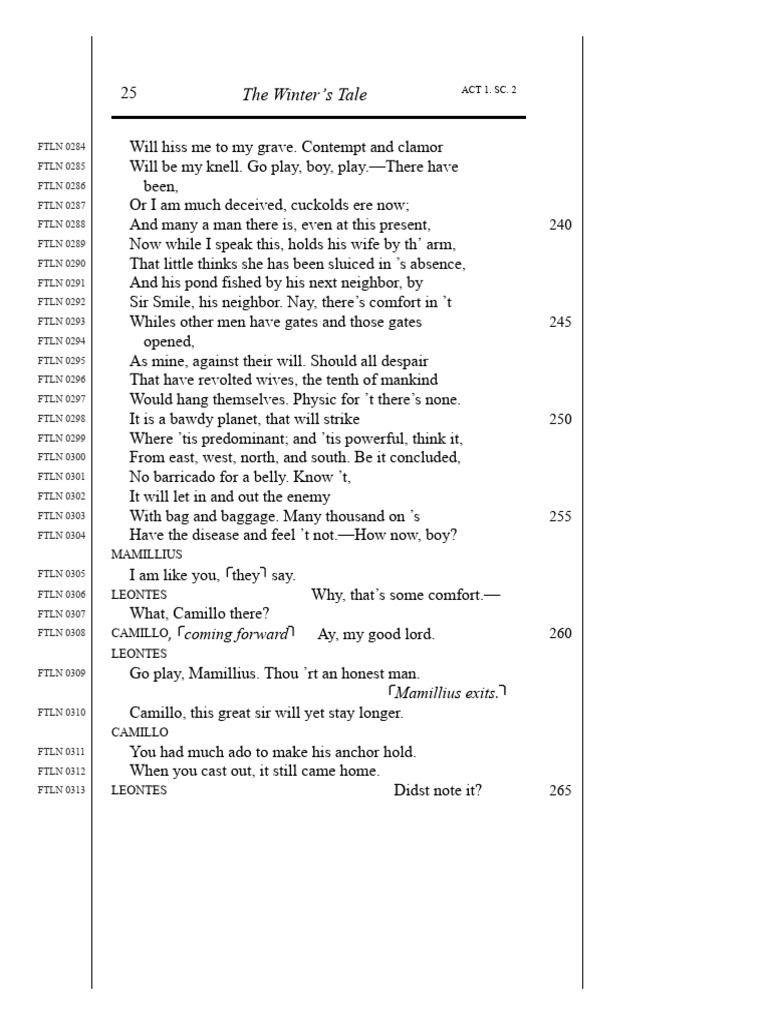 The Winters Tale PDF FolgerShakespeare | PDF