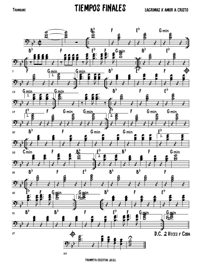 Tiempos Finales - Trompeta Celestial - Trombones | PDF