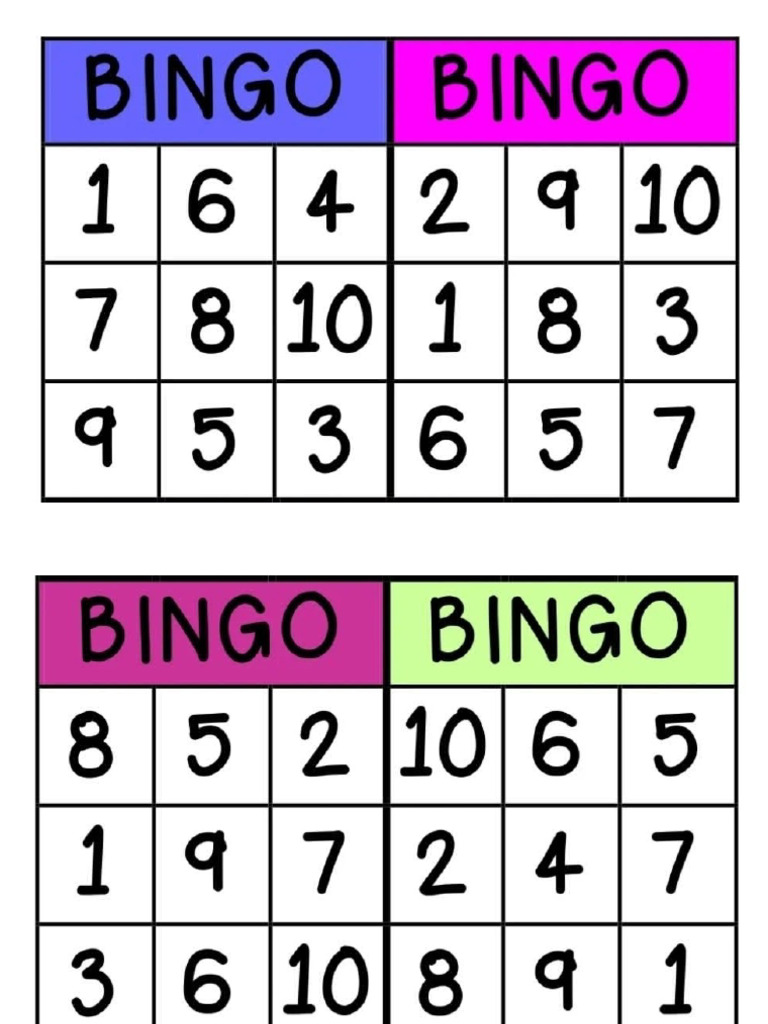 Bingo Del 1 Al 10 | PDF