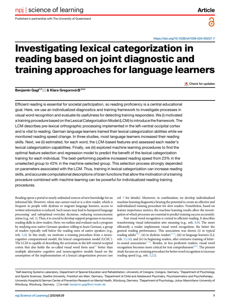 Language Learners Pdf Dyslexia Machine Learning