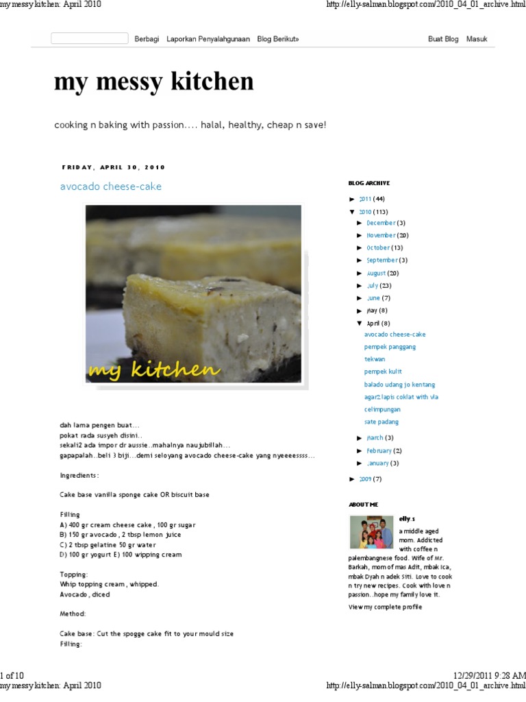 My Messy Kitchen - April 2010 | PDF