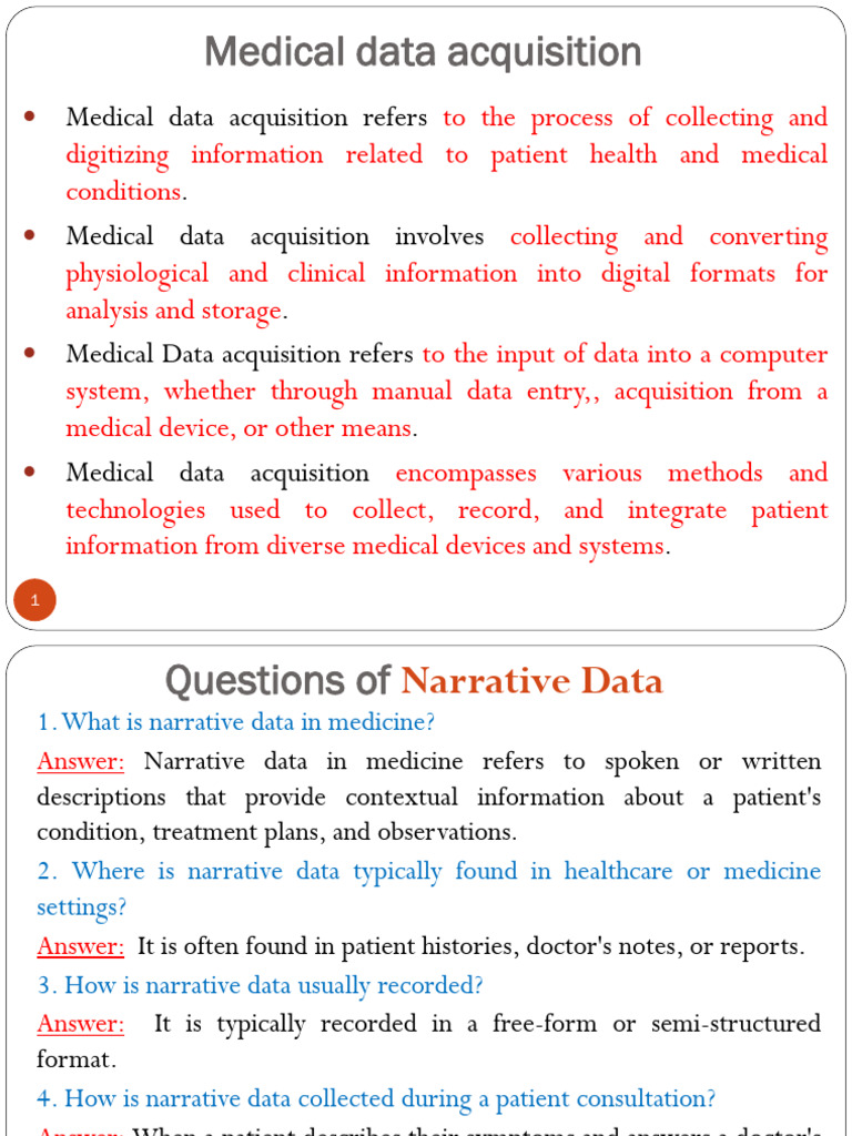 Medical Data Acquisition Explained | PDF | Monitoring (Medicine ...