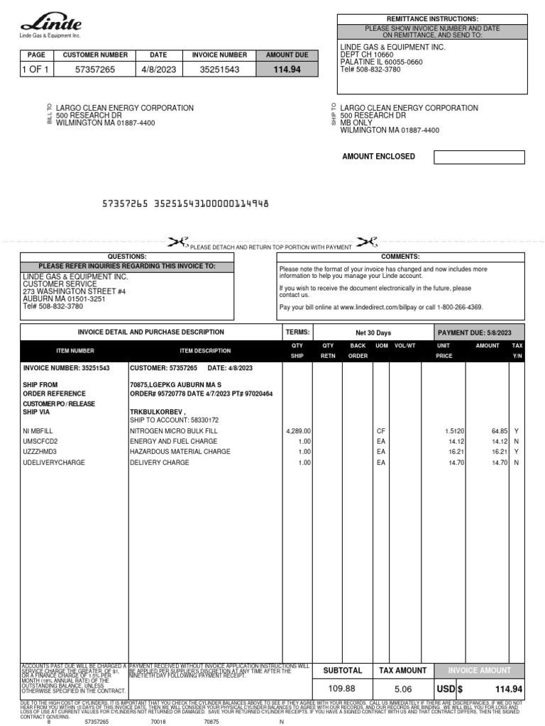Amount Enclosed: Please Detach and Return Top Portion With Payment ...