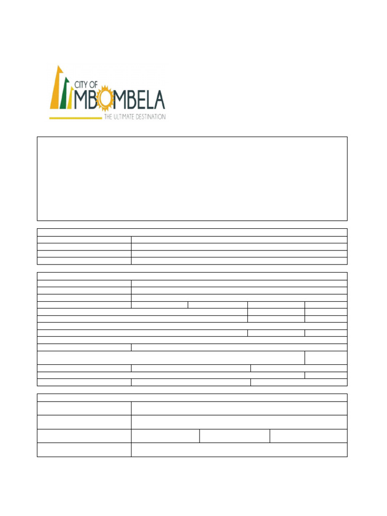 Mbombela Application Form | PDF | Recruitment | Justice