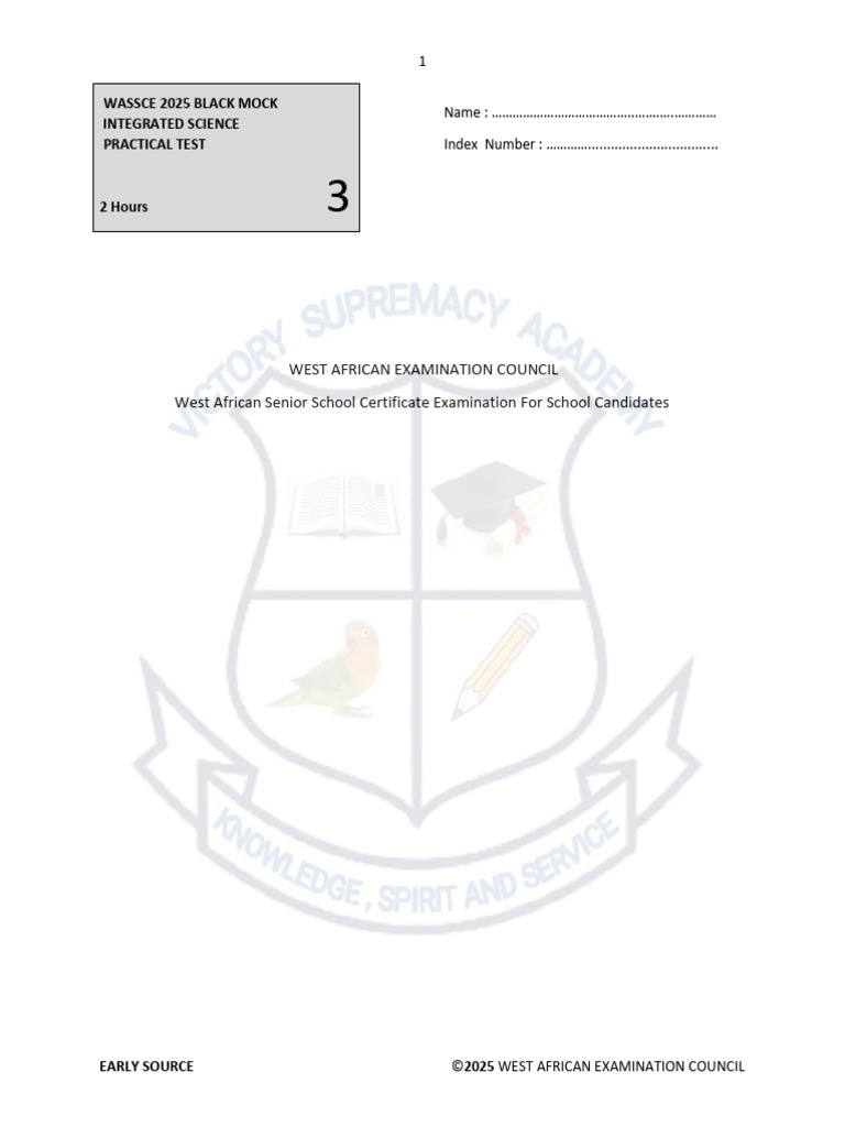 WASSCE 2025 Integrated Science Practical | PDF | Electricity