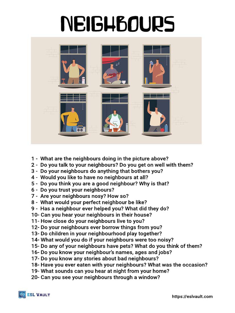 Neighbourhood Conversation Starters | PDF
