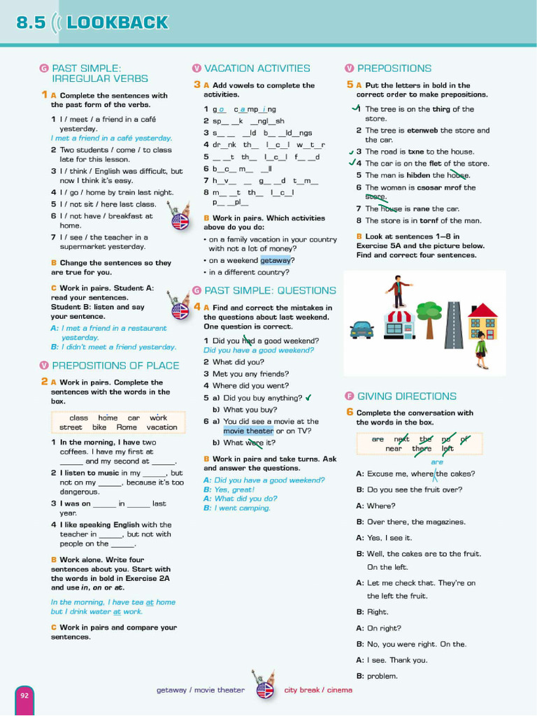 0119 Unit 8.5 - Lookback 08 - English Review | PDF