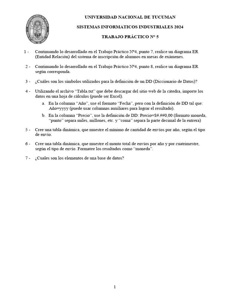 Trabajo Practico 5 | PDF