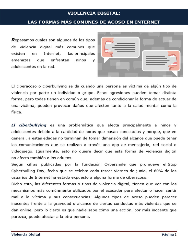 Ciberacoso | PDF | Acoso cibernético | Violencia