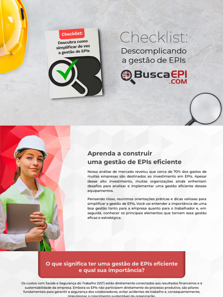 Checklist - Gestão de EPIs Eficiente | PDF | Custo