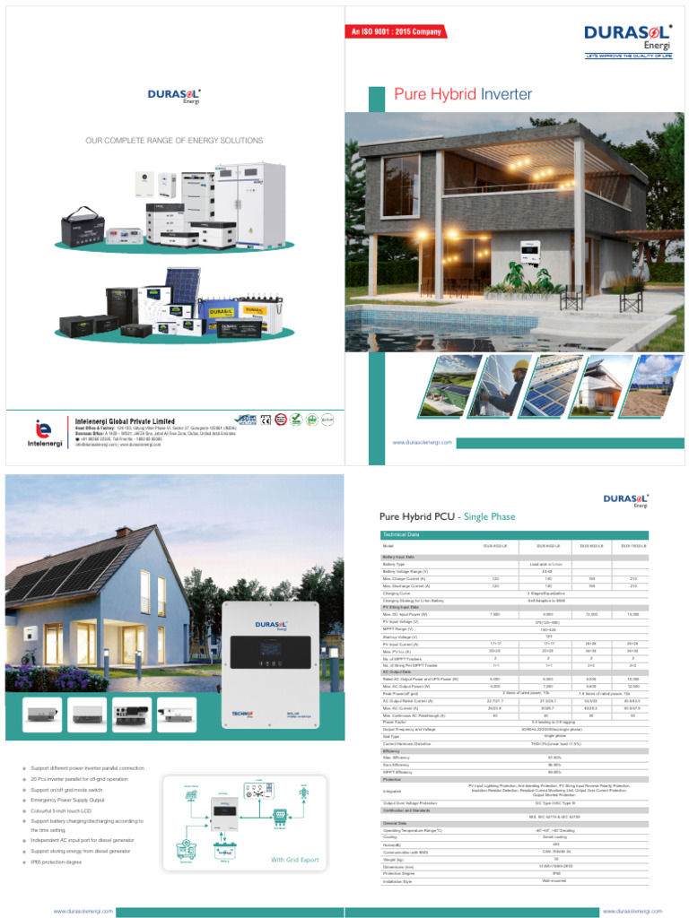Hybrid SOLAR Inverter - Brochure New | PDF | Alternating Current ...